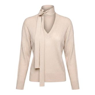 Liu Jo Femme, Pulls, Beige, Taille: 42 FR Wa6286 Ms46J V-neck Knit