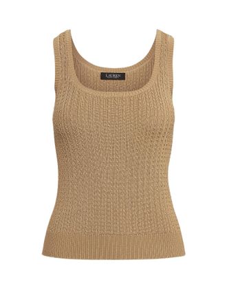 Ralph Lauren METALLIC CABLE-KNIT SLEEVELESS SWEATER