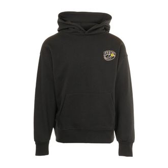 Barrow Schwarzer Hoodie mit B&auml;ren-Patch Retro - - Sweatshirts & Hoodies - Herren - Schwarzk - M