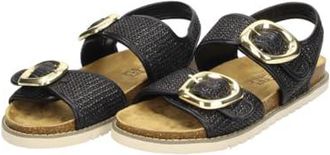 Fitters Footwear Fitters Tilli Sandales tendance pour femme Grandes tailles Sandales confortables pour femme Grandes chaussures pour femme Tilli 42 43 44 45 46, Noir, 