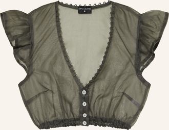 Kinga Mathe Kinga Mathe Dirndlbluse Kiki Aus Seide grau