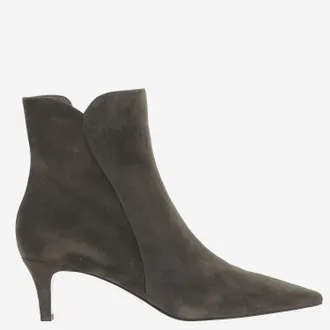 Gianvito Rossi Womens Pumps Levy Dark Olive Suede