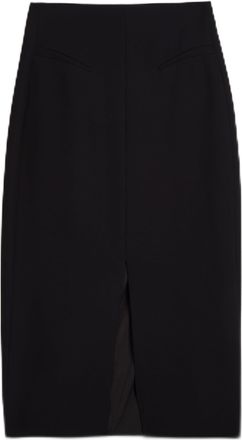 Ted Baker Damen Manabsl Tailored Midi Skirt with Front Split Rock, Schwarz, 38