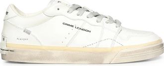Crime London Homme, Chaussures, Blanc, Taille: 46 EU Baskets &agrave; lacets en cuir