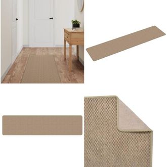 vidaXL Teppichl&auml;ufer Sisal-Optik Sandfarben 50x200 cm - Teppichl&auml;ufer - Sisal Look - Bodenbelag - Wohnbereich - Flurboden - Home & Living