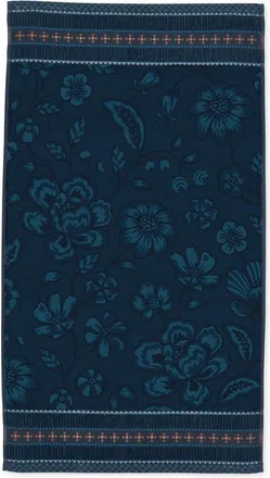 Pip Studio Badetuch Jasmin Jacquard Dunkelblau 55x100cm