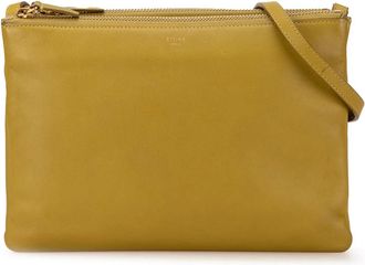 Celine Hobo Bags - Large Lambskin Trio Crossbody - Gr. unisize - in Gelb - f&uuml;r Damen