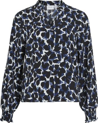 Vila Vilovie L/S V-Neck Smock Top - Noos