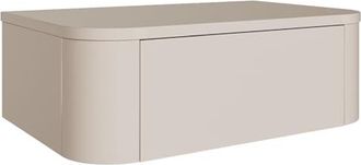 Selsey Minimalistische Nachttisch 2er Set 59 cm Breite - H&auml;ngende Nachttische Kaschmirgrau Schmal mit Schublade, Kaschmir Matt, MDF & Spanplatte, Zeitloses D