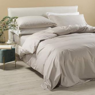 Caleffi Bettwäsche Set 4teilig aus 100% Baumwolle - Weiches und Elegantes Duvet Cover, Waschbar & Pflegeleicht Bettbezug, Bettwaren & Bettwäsche