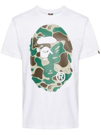 A Bathing Ape t-shirt Liquid Camo à imprimé Big Ape - Blanc