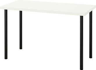 IKEA LAGKAPTEN/Adils Schreibtisch, 120x60 cm, Weiß/Schwarz