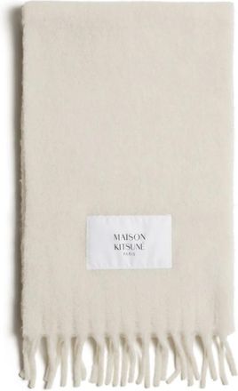 Maison Kitsun&eacute; &Eacute;charpe unie en b&eacute;b&eacute; alpaga - Homme - Accessoires - Beige - Taille: ONE Size