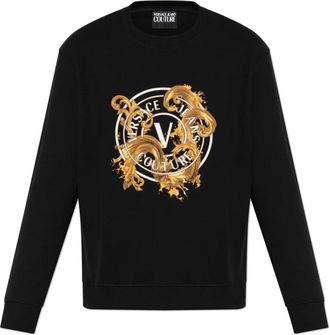 Versace Jeans Couture Homme, Sweatshirts et sweats &agrave; capuche, Noir, Taille: 2XL SweaT-shirt &agrave; logo