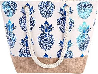 Generic Sac à bandoulière tendance en toile avec imprimé ananas pour femme, sac à bandoulière décontracté en corde, sac à bandoulière pour un transport dissim