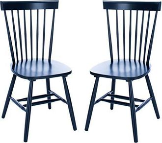 Safavieh 2er Set H&ouml;lzernes Esszimmerst&uuml;hle, Marine, 55 X 50 X 90