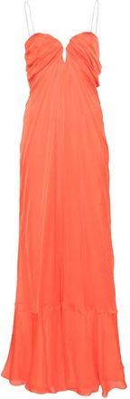 Raquel Diniz Femme, Robes, Orange, Taille: 36 FR Ruched Keyhole Dress