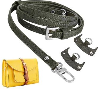 Generic Sangle de sac &agrave; main | Cuir PU de rechange pour sac fourre-tout - Bretelles r&eacute;glables avec 2 boucles pour femme Petit sac &agrave; main, Vert, Refer to descr