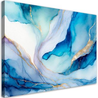 Artgeist Tableau d&eacute;co Aquarelle abstraite bleu 100x70