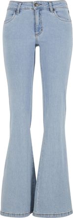 Urban Classics Damen Hose Ladies Organic Low Waist Flared Denim Lighter Washed 27