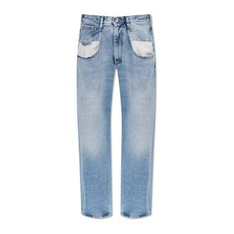 Maison Margiela Gerades Jeans mit kontrastierenden Taschen - - Jeans - Damen - Blau - 2XS