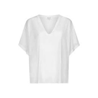 Dondup Wei&szlig;es V-Ausschnitt T-Shirt mit D-Logo - - Blouses & Shirts - Damen - Wei&szlig; - L