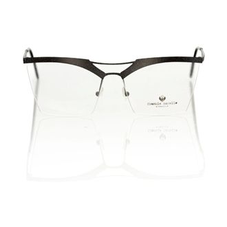 Frankie Morello unisex, Accessoires, Noir, Taille: ONE Size Lunettes Métal Clubmaster Noir Pailleté