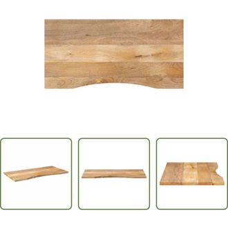 vidaXL Massivholz Mango - Schreibtischplatte mit Aussparung 120x60x2,5cm Massivholz Mango