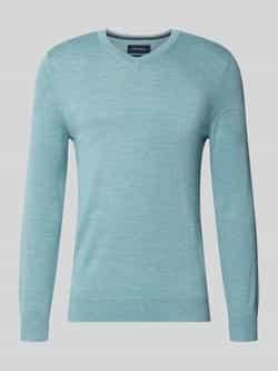 Christian Berg Strickpullover aus Woll-Mix mit V-Ausschnitt