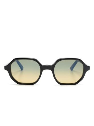 L.G.R Zanzibar Sonnenbrille mit geometrischem Gestell - Schwarz