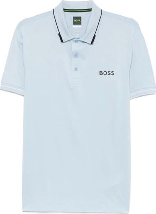 HUGO BOSS Homme, Tops, Bleu, Taille: 2XL Polo avec logo imprim&eacute;