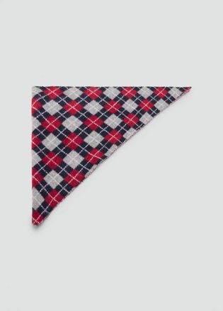 Mango &Eacute;charpe triangulaire &agrave; losanges rouge - Femme - Taille unique - MANGO