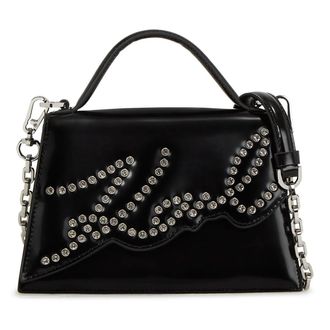 Karl Lagerfeld Crossbody Bags - K/Signature kleine Umh&auml;ngetasche mit Nieten - Gr. unisize - in Schwarz - f&uuml;r Damen