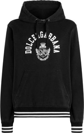 Dolce & Gabbana Sweat &agrave; capuche Crest Logo - Homme - Sweatshirts et sweats &agrave; capuche - Noir - Taille: M