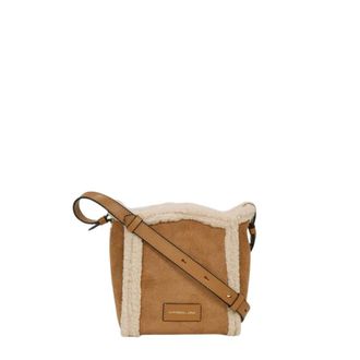 Karl Lagerfeld K/Circle Kleine Bucket Bag aus Shearling - - Bags - Damen - Braun - ONE SIZE