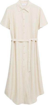 Comma Midikleid Kleid Hemdblusenkleid aus Viskoseleinenmix