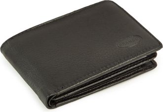 Branco Kleine Geldb&ouml;rse, Mini Portemonnaie Gr&ouml;&szlig;e XS, Echt-Leder, f&uuml;r Damen und Herren, Schwarz, 12022