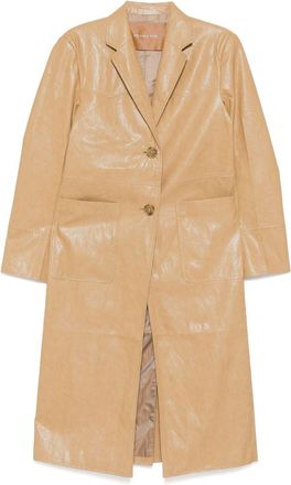 Rejina Pyo Einreihiger Atlas Mantel - Nude