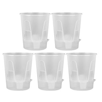 Generico Blument&ouml;pfe mit Selbstbew&auml;sserung: Blumentopf-Set, 12 cm, Beh&auml;lter f&uuml;r Drainage-Tabletts, Halterungen f&uuml;r Sukkulentenkakteen, automatische Bew&auml;sserung