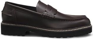 HUGO BOSS Homme Draven_Loaf_bo Mocassins, Marron foncé, 40 EU