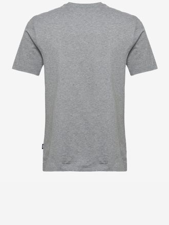 HUGO BOSS Tone-on-Tone Logo Cotton T-Shirt - Gray