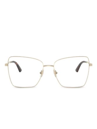 Jimmy Choo Eyewear Brille mit geometrischem Gestell - Gold