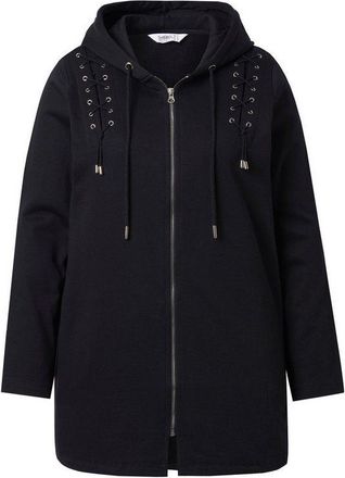 Angel Of Style Sweatjacke Sweatjacke bequeme Passform Zier-Schn&uuml;rung