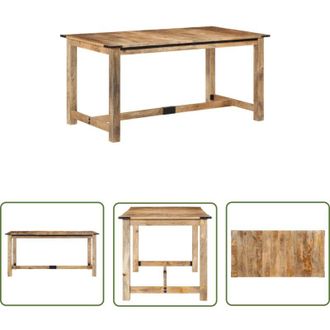 vidaXL The Living Store Esstisch 160x80x75 cm Massivholz Mango - Esstisch - Massivholzm&ouml;bel - Mangoholz - K&uuml;chenm&ouml;bel - Wohnzimmerm&ouml;bel