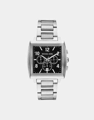 Michael Kors Rhys Chronograph - Herrenuhr aus silberfarbenem Edelstahl