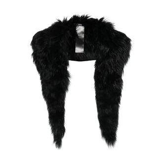 SAPIO Long Fur Collar - - Accessories - Damen - Schwarzk - ONE SIZE
