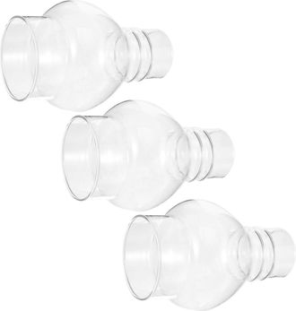 Aboofan 3 Stück Handgeblasene Klare Glas-lampenschirme Winddichte Vintage Kerosin-lampenschirme Schneller Ersatz für Camping Outdoor-öllampen mit Retro Schutz