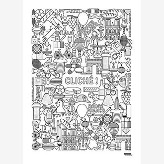 La Majorette &agrave; Moustache La Majorette &Agrave; Moustache - Affiche Douce France - 50 cm x 70 cm - Livr&eacute;e dans Un Tube Protecteur en Carton (53 cm x 6 cm) pour Les Amateurs de Culture