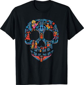 Disney Pixar Coco Day Of The Dead Skull With Rivera Family T-Shirt