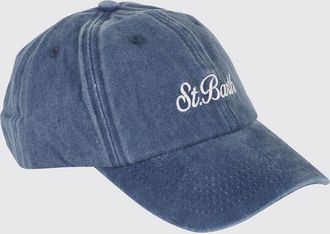 MC2 Saint Barth Casquette de baseball en denim de coton avec logo brod&eacute;